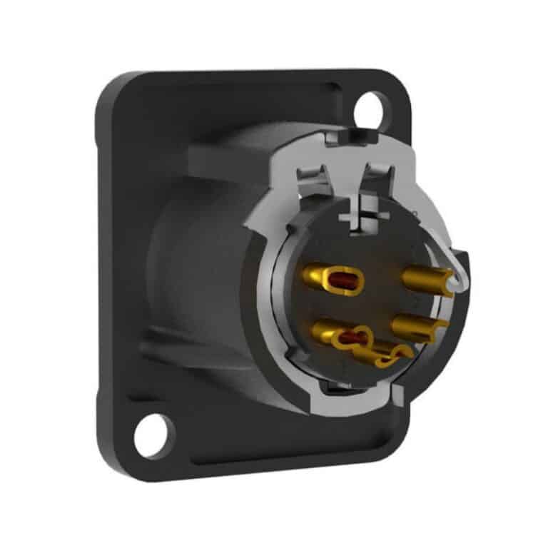 MJ5F2C-BG XLR Socket - Durable 5-Pin Connector